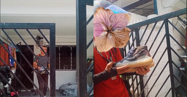 Man Gifts J&T Delivery Guy A Pair Of Shoes After Seeing That His Were ...