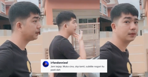 Muka Cina, cakap Tamil, translate Melayu,