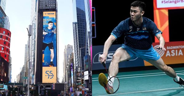 Local Badminton Player Lee Zii Jia Lights Up Neon Billboard In New York ...