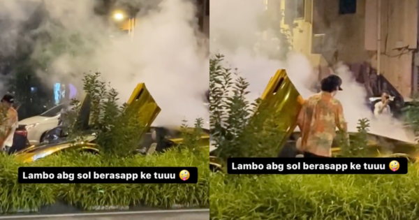 Viral Video Shows Syamsul Yusof's Golden Lamborghini Going Up In Smoke