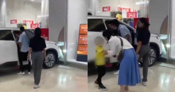 [VIDEO] Child Crashes Show Car Into A Wall At Indonesian Shopping Mall