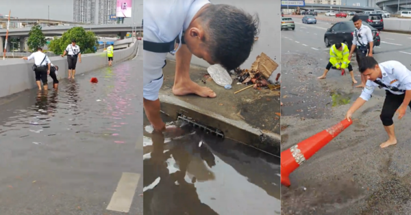 Anggota Polis Trafik Terima Pujian Bersihkan Sendiri Laluan Air Untuk ...